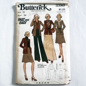 Butterick | Other | Vtg 7s Butterick Sewing Pattern 3389 Jacket | Poshmark
